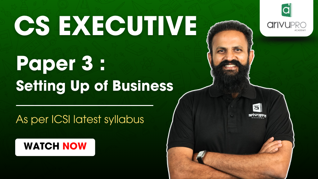 Setting up of Business CS Executive Online Course